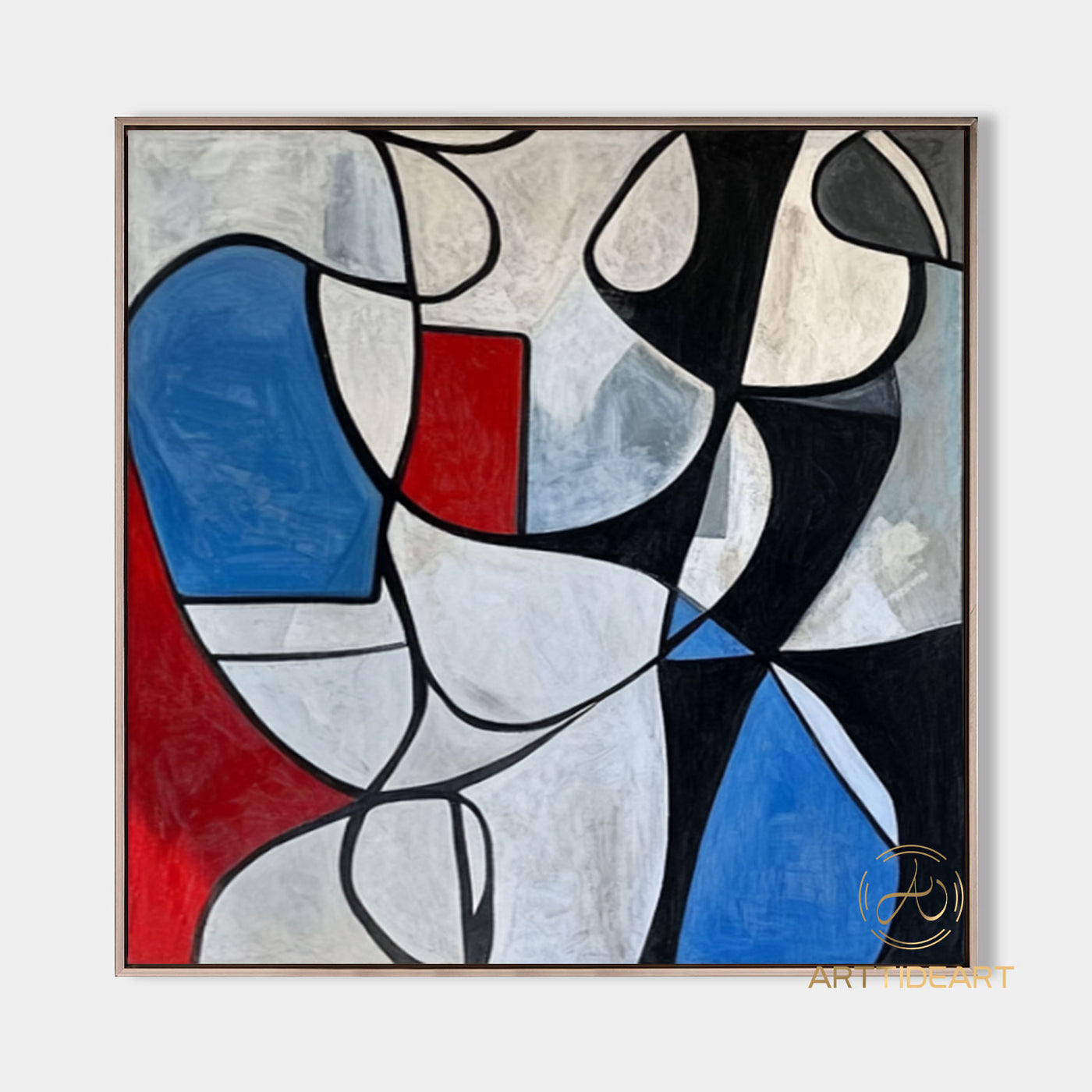 Large Abstract Colorful Painting,Abstract Colorful geometric Painting ...