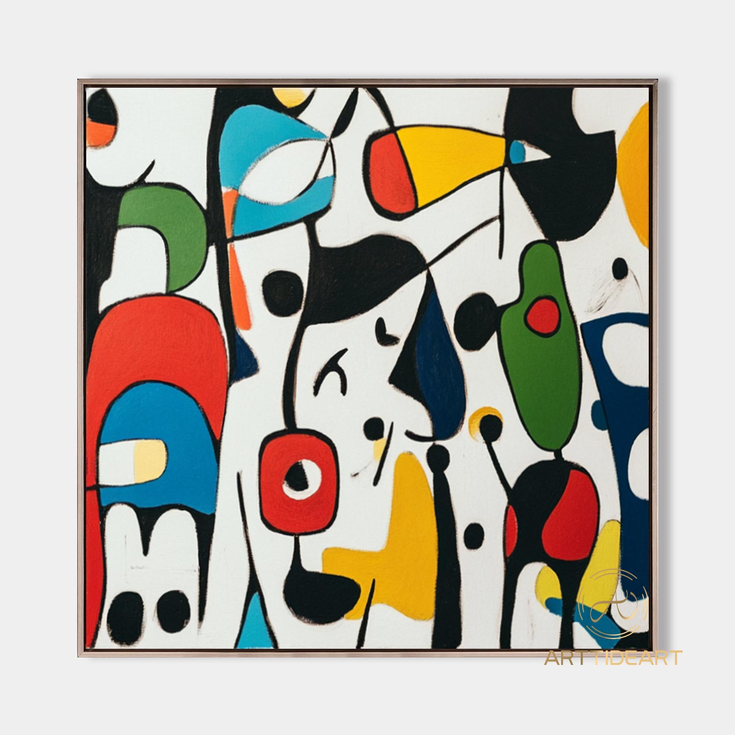 Large Abstract Colorful Painting,Abstract Colorful geometric Painting ...